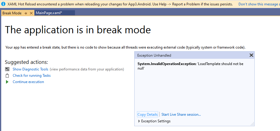 [Bug] (ListView) System.InvalidOperationException occurred because Message=LoadTemplate should ...