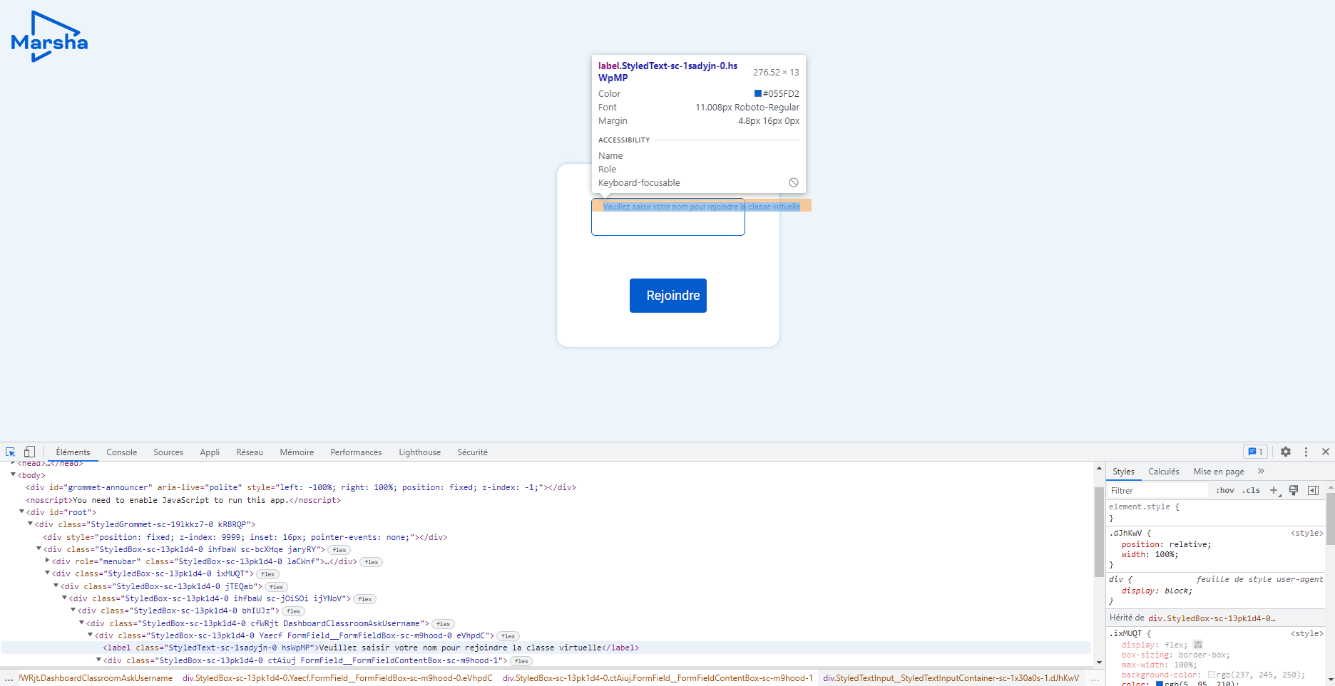[Marsha BBB] Text display issues on the scheduling UI · Issue #1960 · openfun/marsha · GitHub