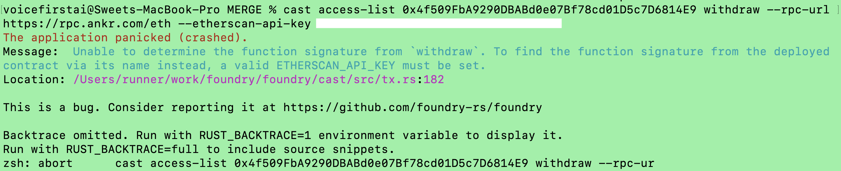 cast access-list fails to determine the function signature · Issue #3340 · foundry-rs/foundry ...