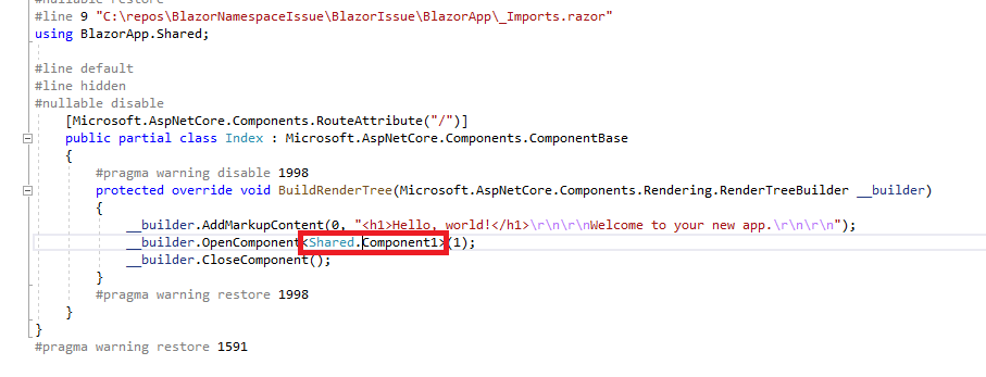 Cannot use a RCL named Shared · Issue #20514 · dotnet/aspnetcore · GitHub