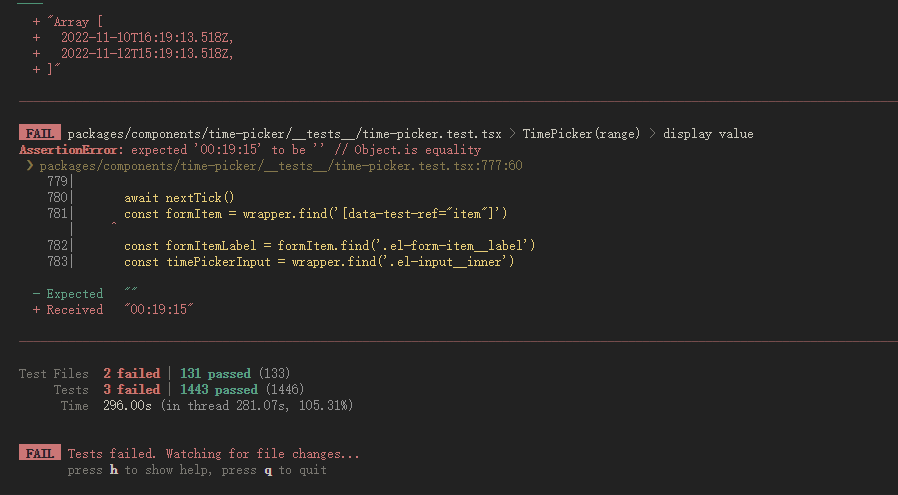 [Bug Report] 执行pnpm t 许多测试用例fail · Issue #10584 · element-plus/element-plus · GitHub