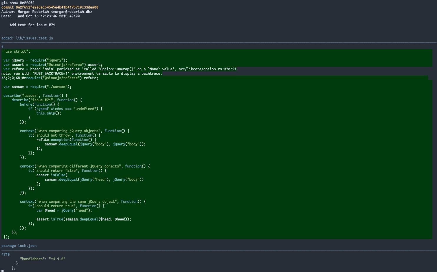 Error: thread 'main' panicked at 'called `Option::unwrap()` on a `None ...