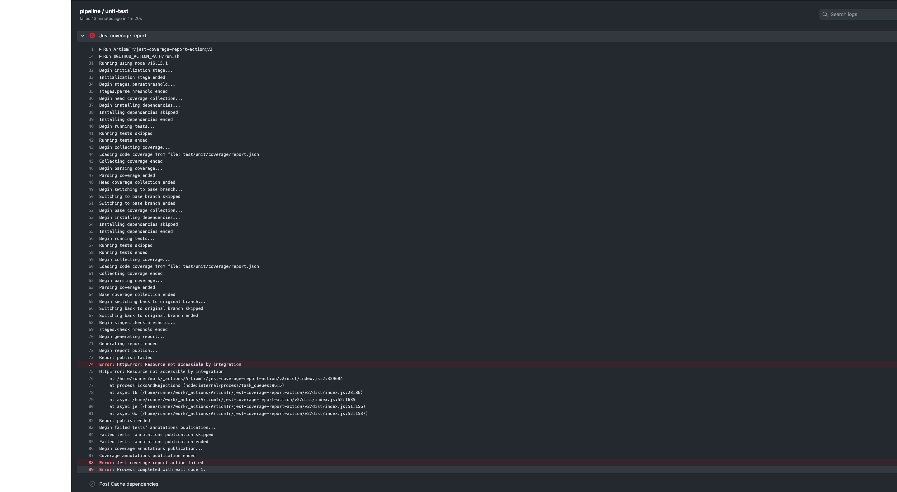 Github Permission Documentation Causes Publication Error · Issue 292 · Artiomtr Jest Coverage