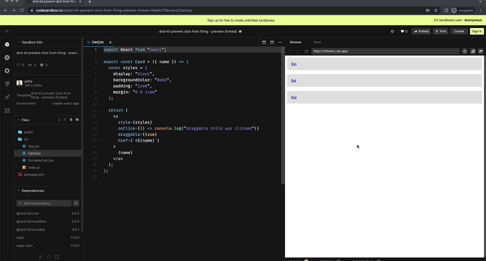Sortable: preventing onclick of child. Sorting down works, up doesn't · Issue #697 · clauderic ...