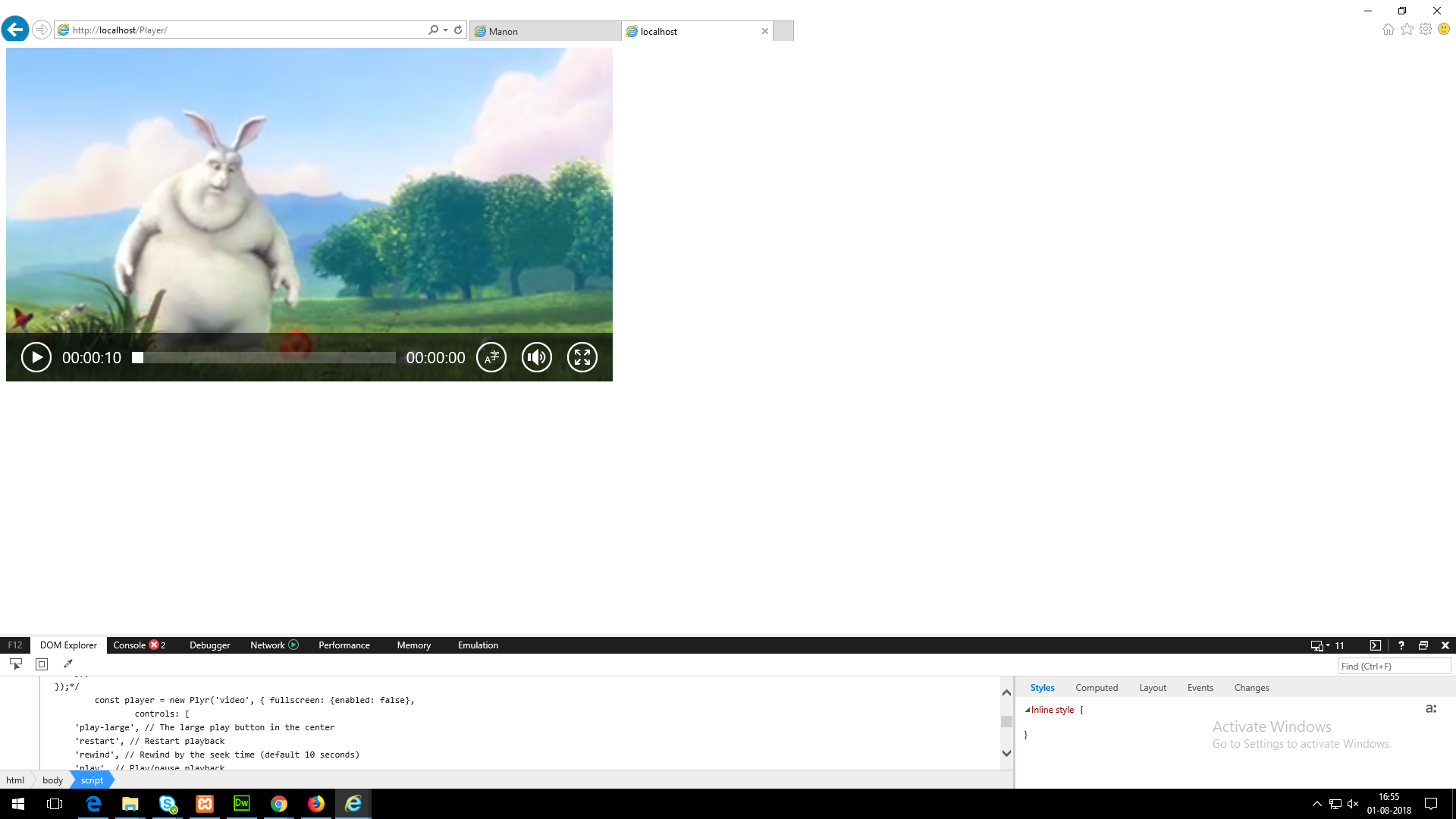 Plyr is not working in IE 11.0.60 · Issue #1145 · sampotts/plyr · GitHub