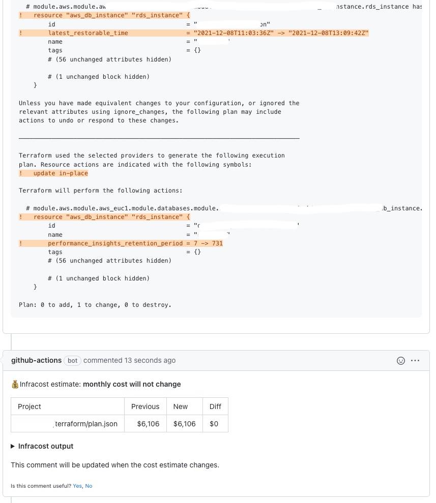 No price change when changing `db_instance.performance_insights_retention_period` · Issue #1195 ...