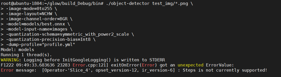 [Operator-'Slice_4', opset_version-12, ir_version-6] : Steps is not currently supported! · Issue ...