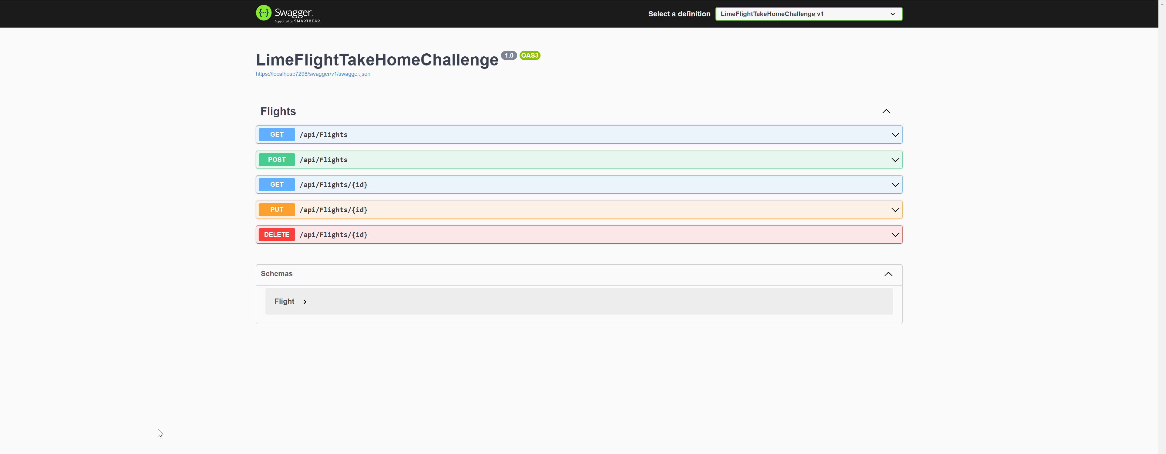 GitHub - yaos/LimeFlightTakeHomeChallenge