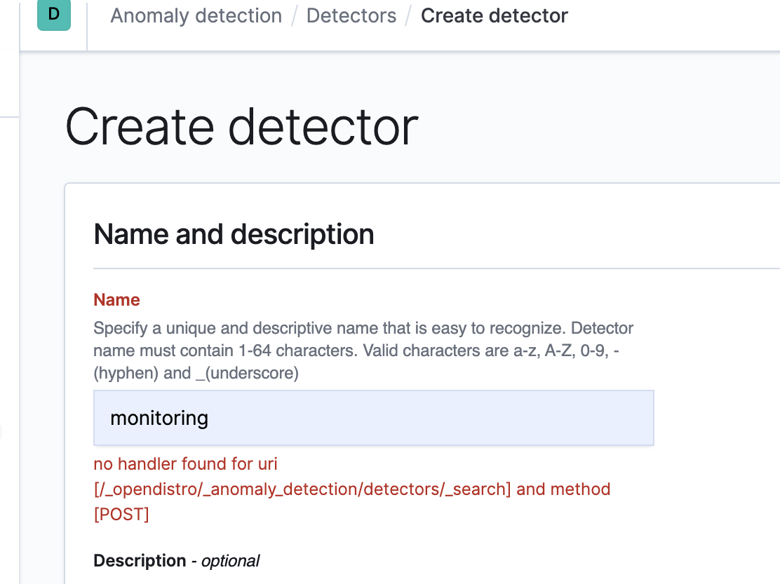 Error while creating detector · Issue #150 · opendistro-for-elasticsearch/anomaly-detection ...