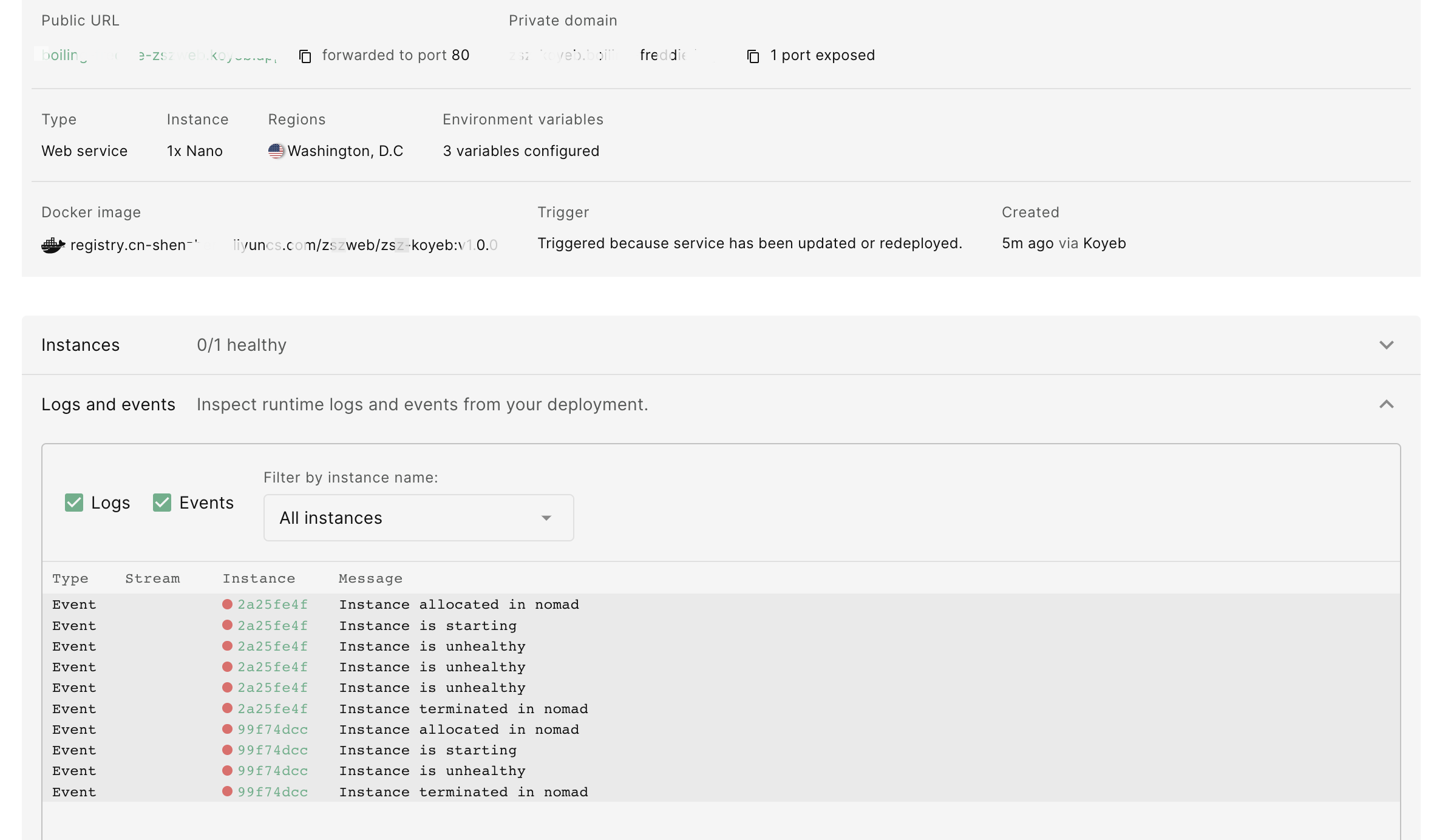 应用安装失败，健康检查通不过 · Issue #8 · fscarmen2/V2-for-Koyeb · GitHub