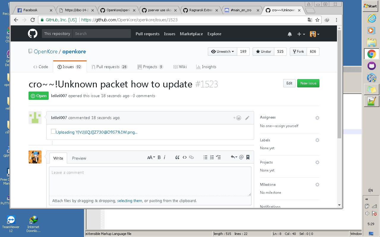 cro~~!Unknown packet how to update · Issue #1523 · OpenKore/openkore · GitHub