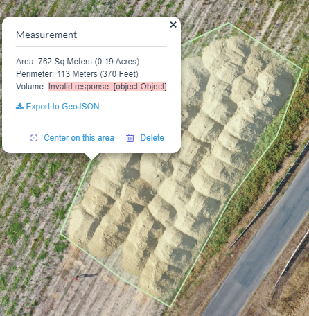 Volume calculation returns Invalid response: [object Object] · Issue ...