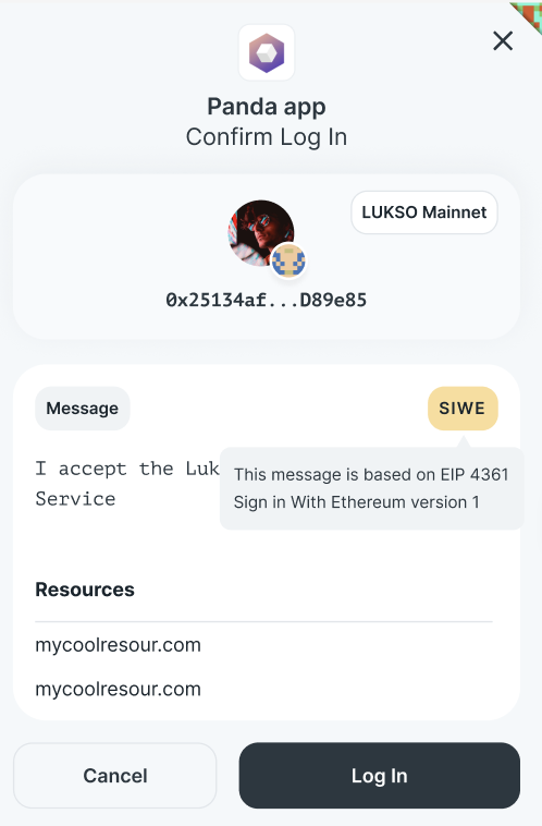 [UP ext] Add Sign in With Ethereum custom sign window · Issue #13 · lukso-network/issue-tracker ...