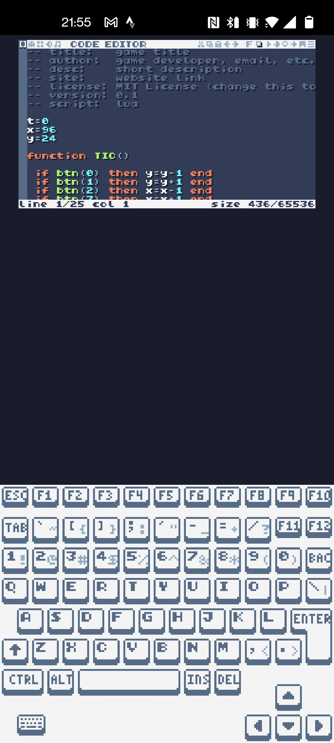 Small Screen On Mobile · Issue 1906 · Nesbox Tic 80 · Github