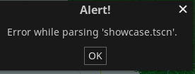 Demo scenes wont open: Error while parsing 'showcase.tscn' and 'feature ...