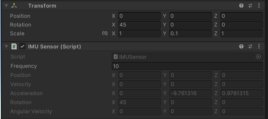 IMU acceleration is affected by scale · Issue #55 · Field-Robotics-Japan/UnitySensors · GitHub