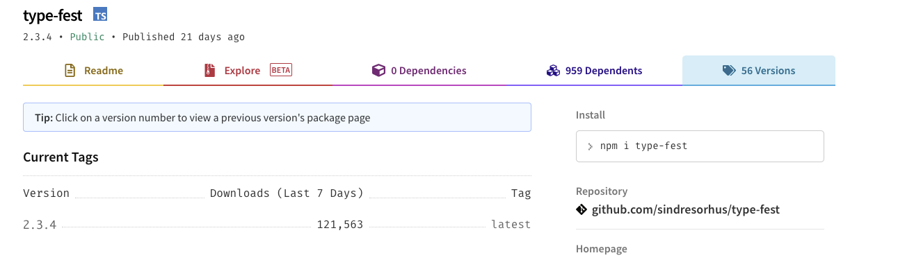 npm registry error · Issue #283 · sindresorhus/type-fest · GitHub