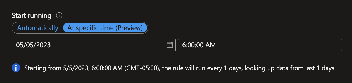 Support for azurerm_sentinel_alert_rule_scheduled start time · Issue ...
