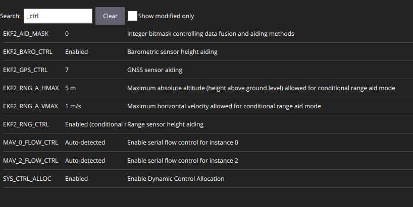 Allow Parameter Search using REGEX expression (e.g. EKF2_*_CTRL) · Issue #10383 · mavlink ...