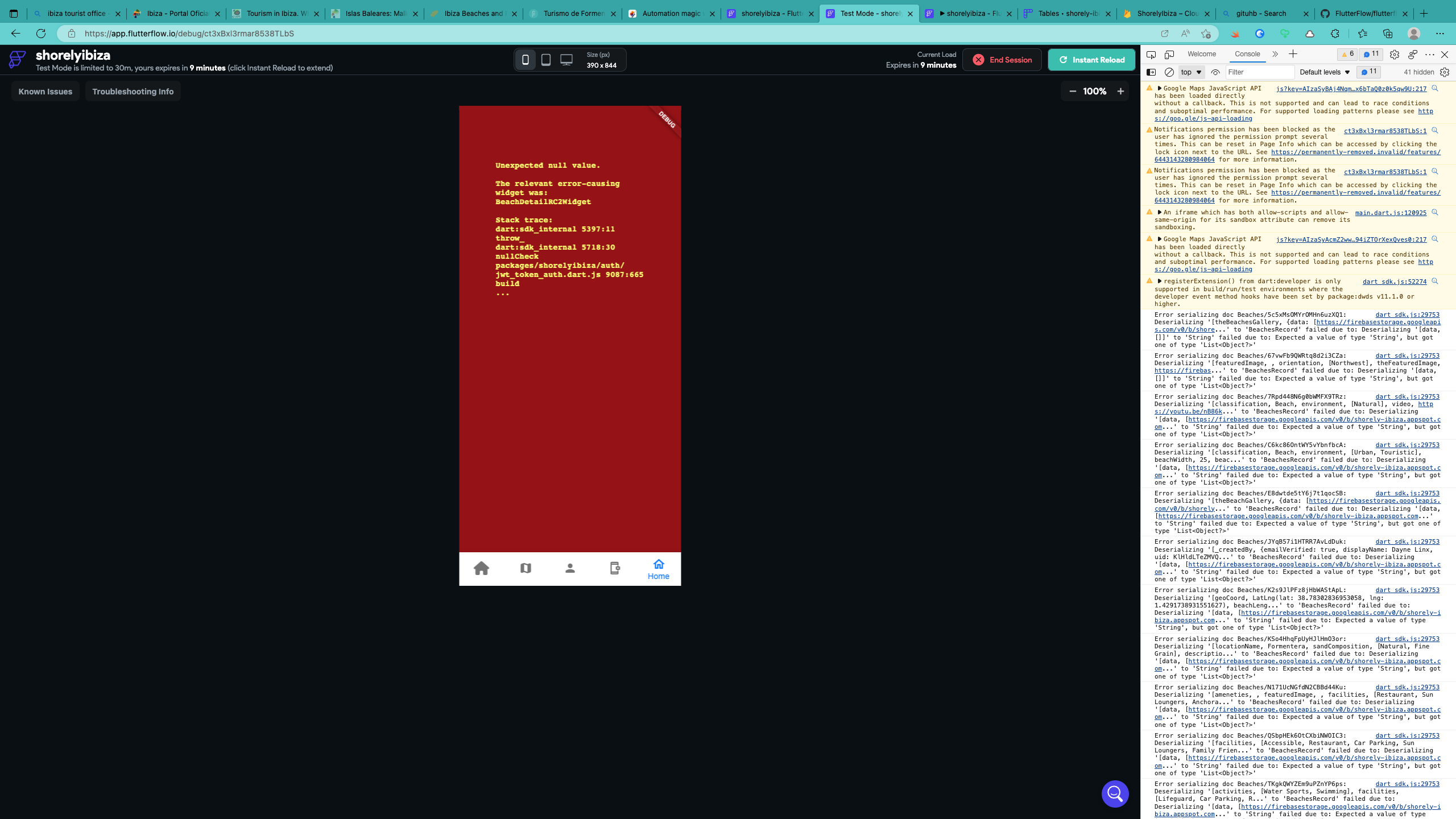 ListView selective rendering of DB Documents and Error serializing doc errors on ListView ...