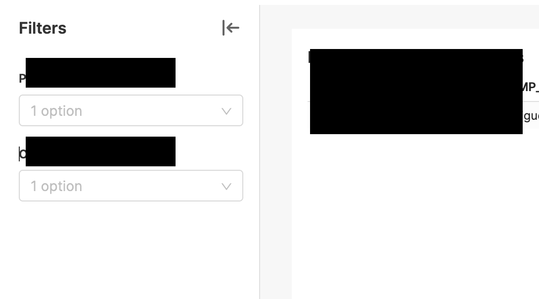supersetEmbeddedSdk filters.visible = false doesn't seem to work ...