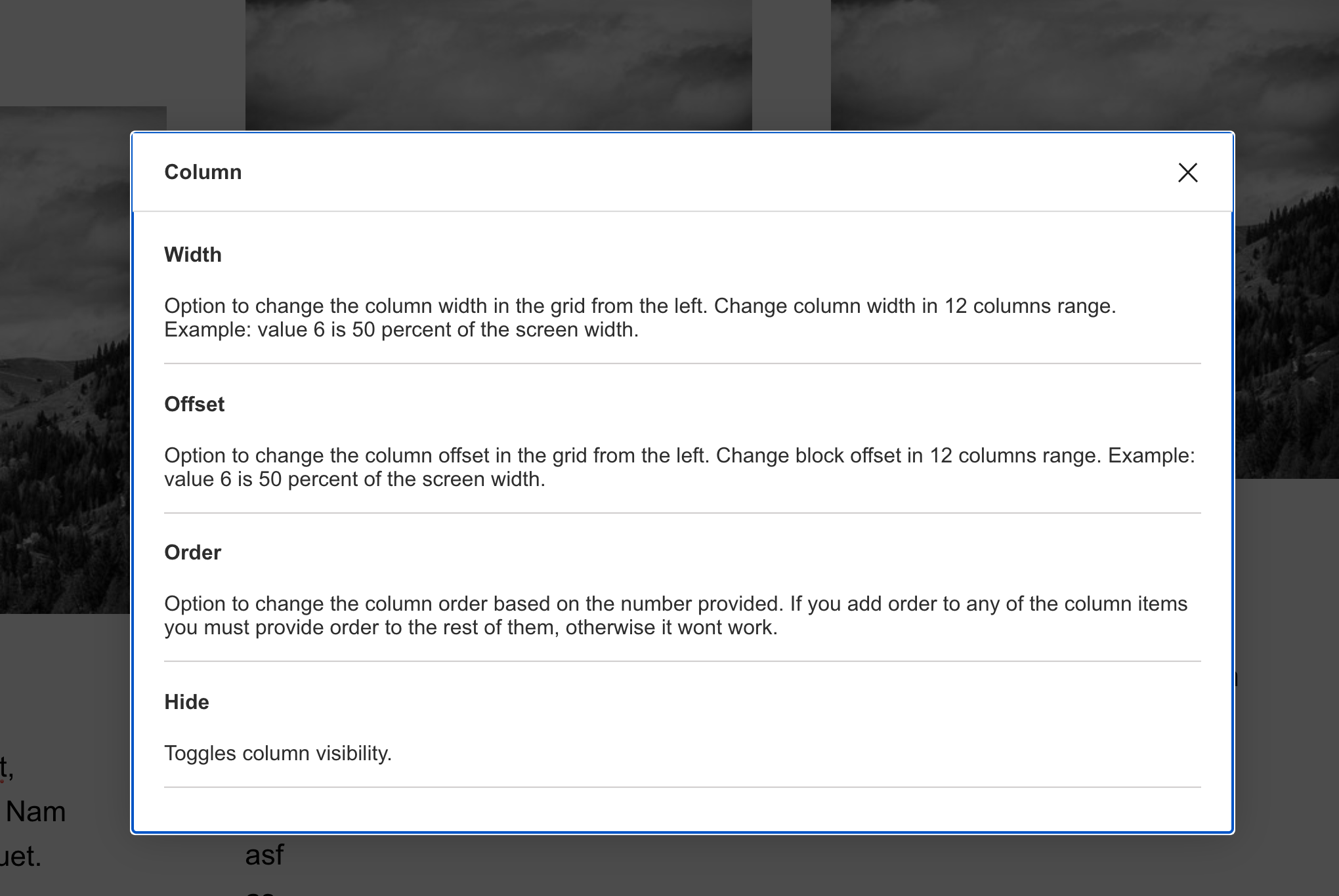 Write descriptions and make images for wrapper and column helpers modal · Issue #244 · infinum ...