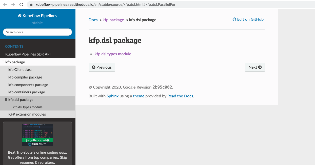 ParallelFor links to blank page on documentation · Issue #2502 · kubeflow/website · GitHub
