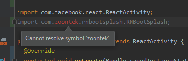 Cannot resolve symbol zoontek · Issue #110 · zoontek/react-native-bootsplash · GitHub