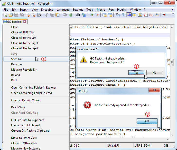  Save As Error Can t Overwrite File Already Opened In NPP Issue 
