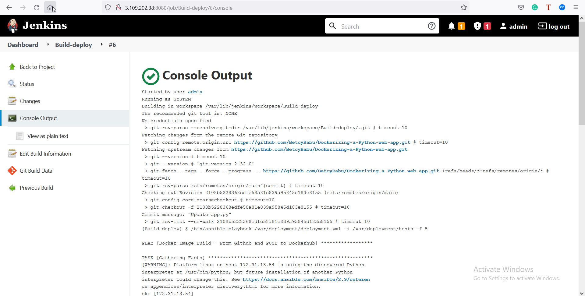 GitHub - BetcyBabu/Build-Deploy: CI/CD using Jenkins. Building and Deploying docker container ...