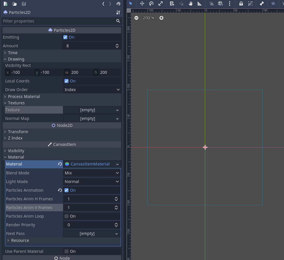 Wrong Visibility Rect size for 2D particles - Editor display glitch · Issue #50515 · godotengine ...