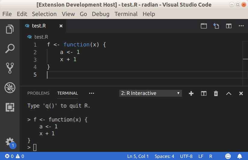 Messy indentation in console when sending text to Radian · Issue #117 · REditorSupport/vscode-R ...