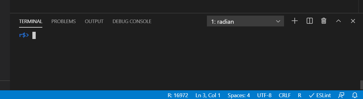 Locate prompt at bottom of window · Issue #231 · randy3k/radian · GitHub