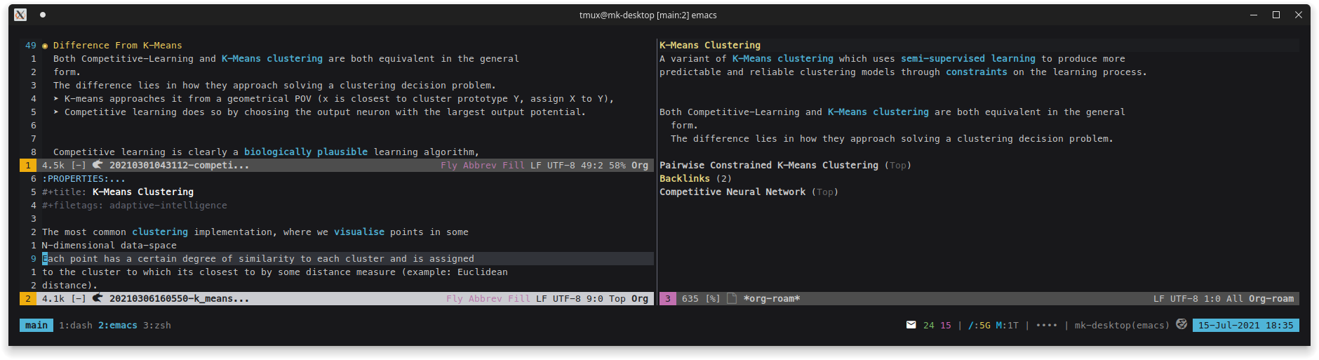 v2 unintended indentation in `*org-roam*` buffer · Issue #1586 · org-roam/org-roam · GitHub