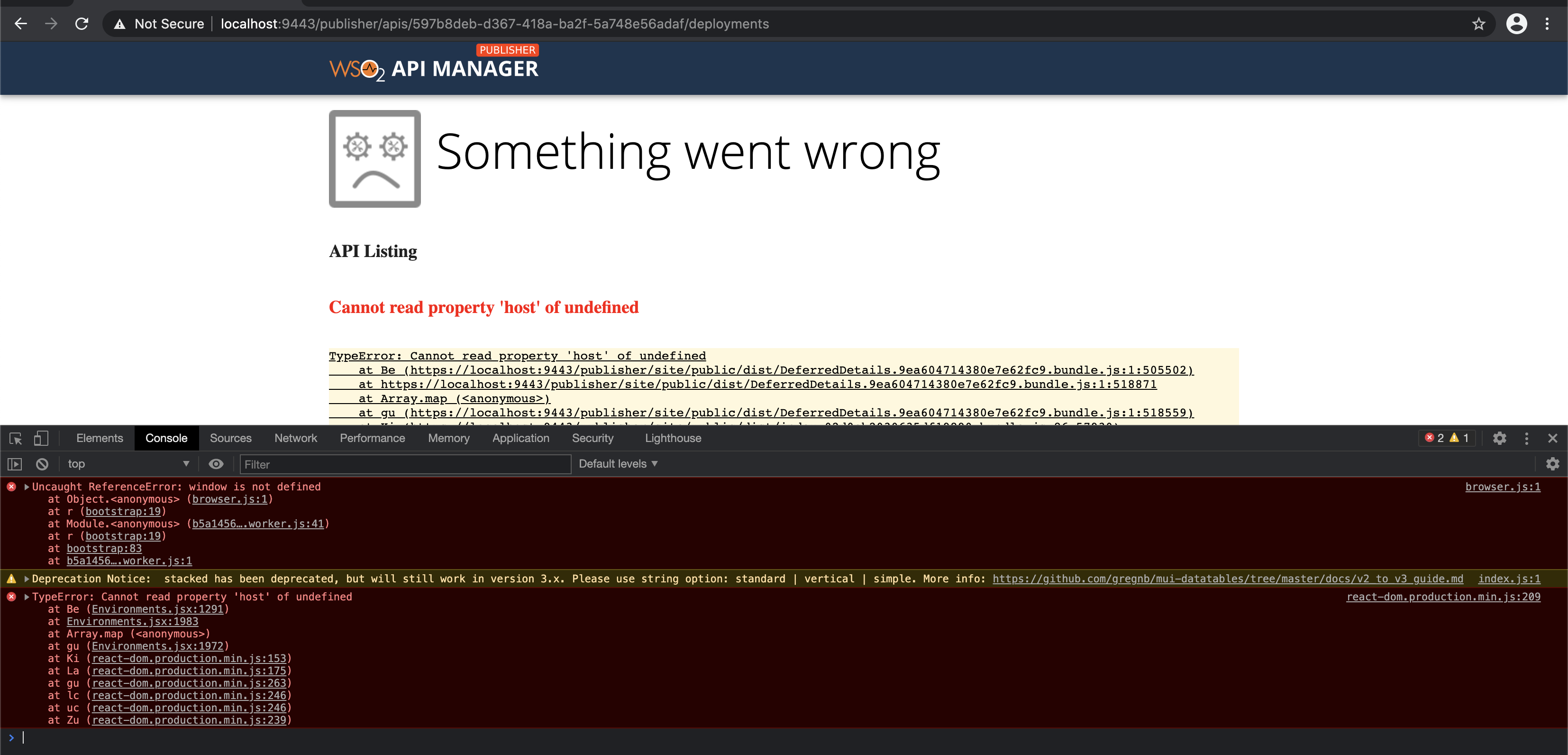 Unable to view publisher API deployment page after migration · Issue #10151 · wso2/product-apim ...