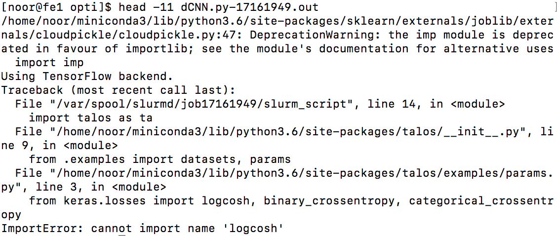 Import error: can not import name 'log cosh' · Issue #128 · autonomio/talos · GitHub