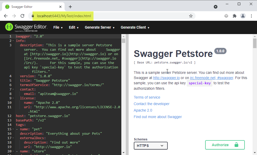 Strange Error From Browser When Running Swagger Editor Using Indexjsp Instead Of Indexhtml