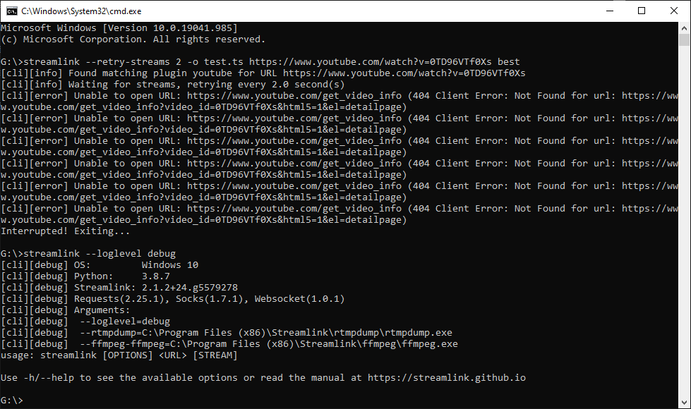 plugins.youtube Refer to #3724 "Unable to open URL: https://youtube.com/get_video_info" when ...