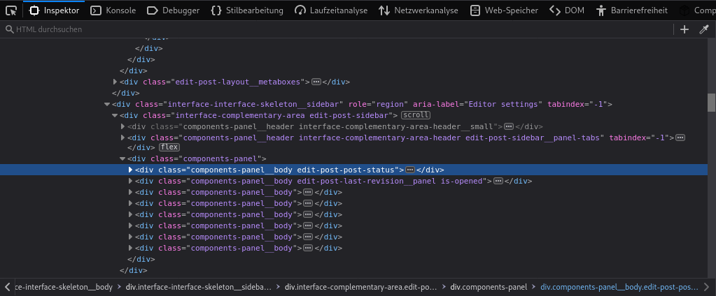 Component Panel Idsclassnames · Issue 25360 · Wordpressgutenberg · Github 