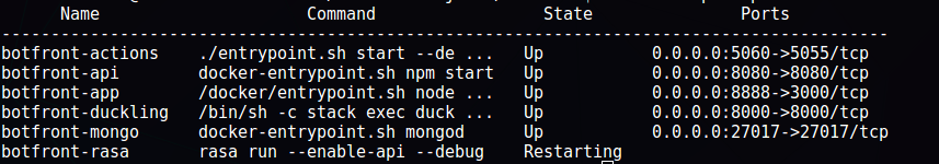 rasa fails to start because it cannot get the service configuration · Issue #631 · botfront ...