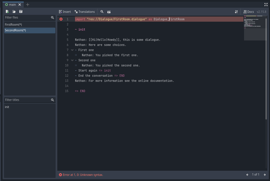 Error when two files try to import each other · Issue #189 · nathanhoad/godot_dialogue_manager ...