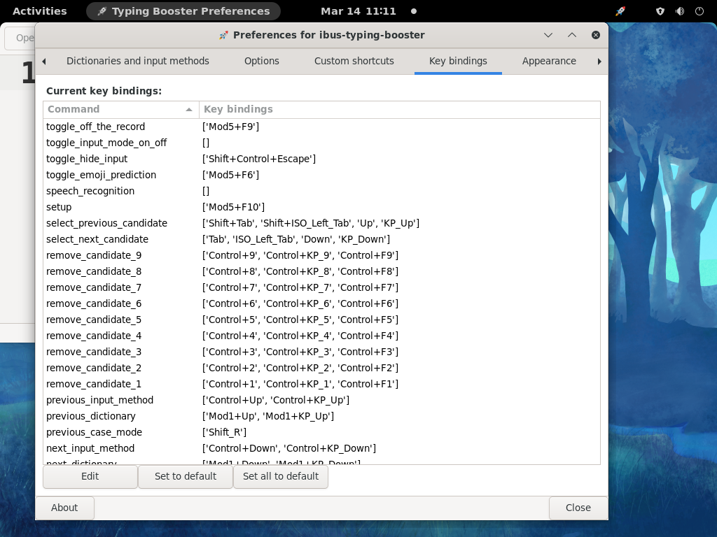Make shortcuts sortable by the user and by field · Issue #163 · mike-fabian/ibus-typing-booster ...