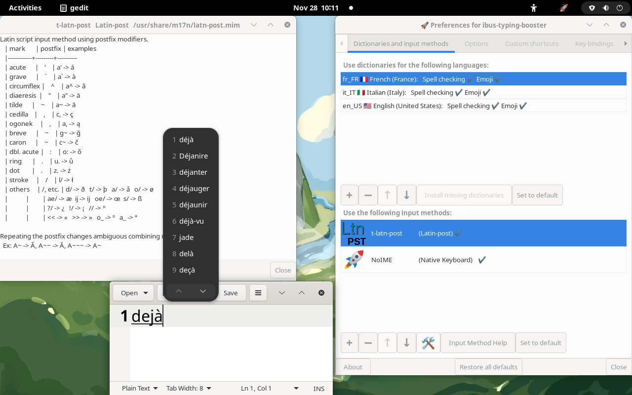 Ibus Input Method To Quickly Find Equivalent Locale Character For A