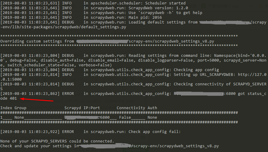 Can't run scrapydweb when server use auth · Issue #77 · my8100 ...
