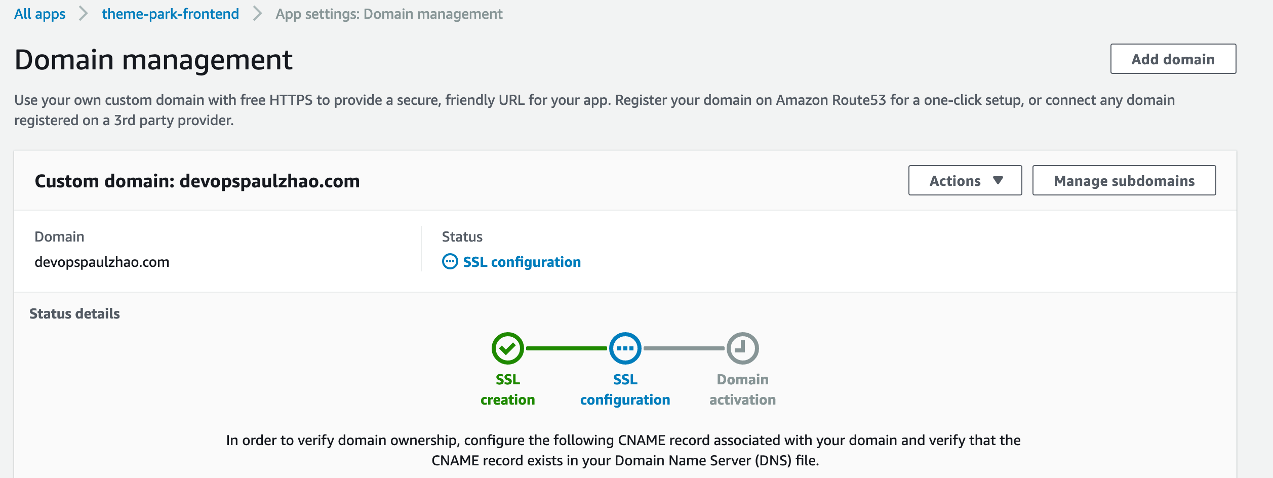 Recurring Custom Domain Creation Issue · Issue 946 · Aws Amplifyamplify Hosting · Github