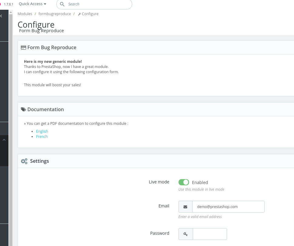 Error With Dynamical Form Rendering In 1781 · Issue 26786 · Prestashopprestashop · Github