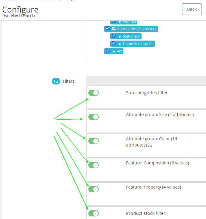 [BO] Bad display of filters in Faceted Search filters template · Issue #27472 · PrestaShop ...
