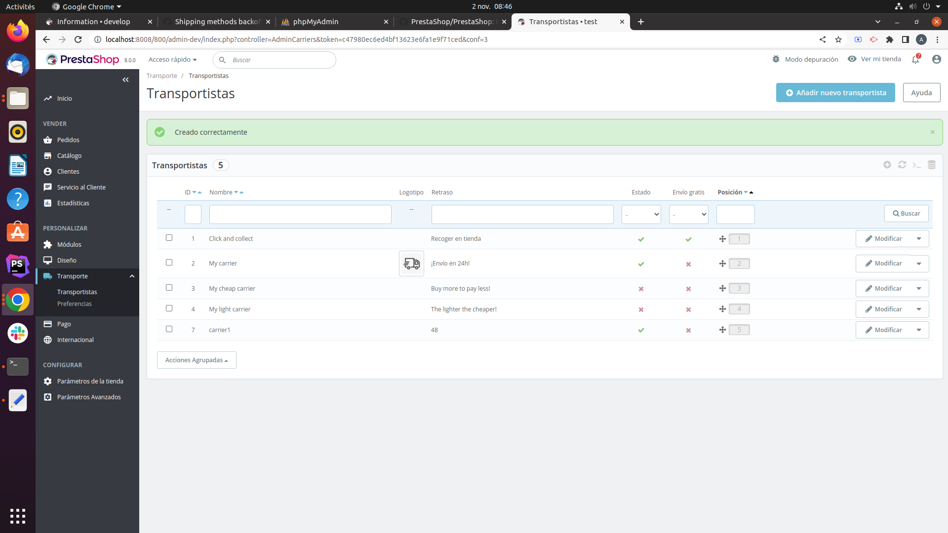 Shipping methods backoffice - cannot save changes · Issue #30079 · PrestaShop/PrestaShop · GitHub