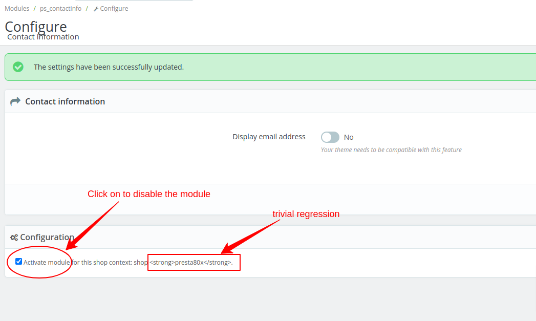 Disabling a module in one shop will disable it in all shops · Issue #30262 · PrestaShop ...