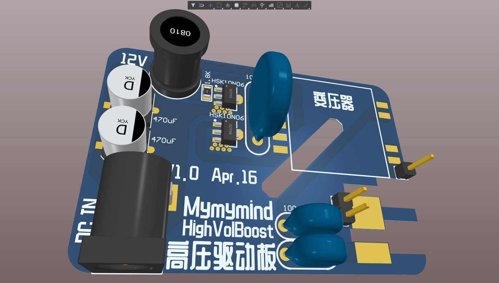 GitHub - Cuixudong/HighVolBoost: 直流高压驱动板(带高压灯管)
